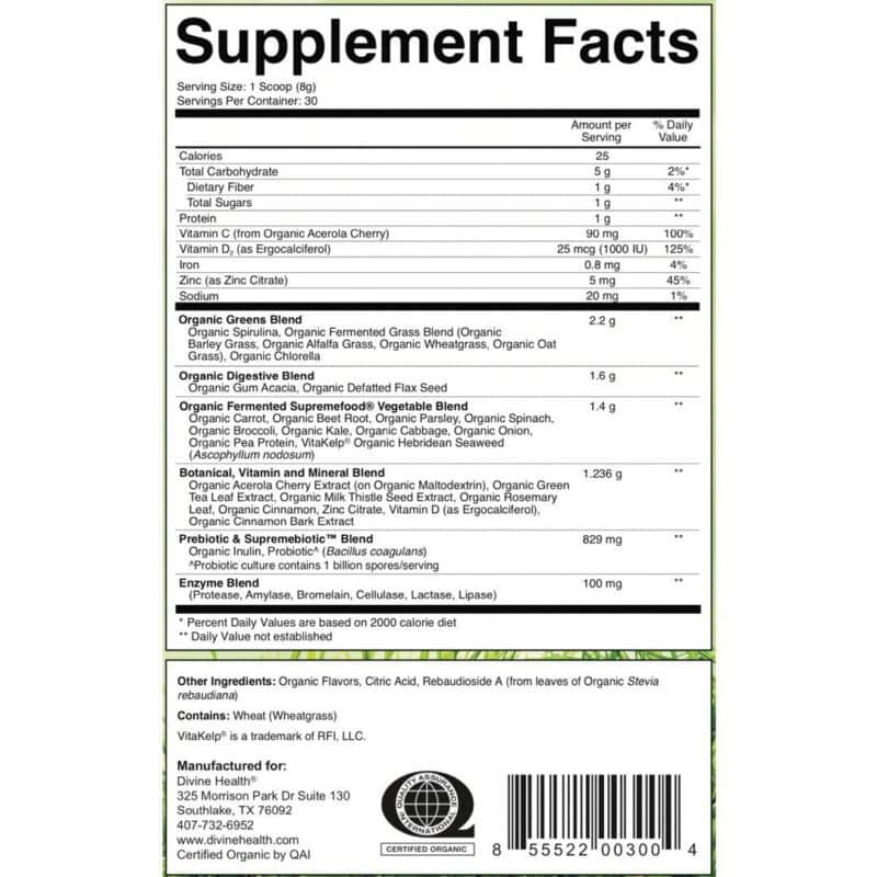 Tasty Bioavailable Greens| Fermented Superfood Powder